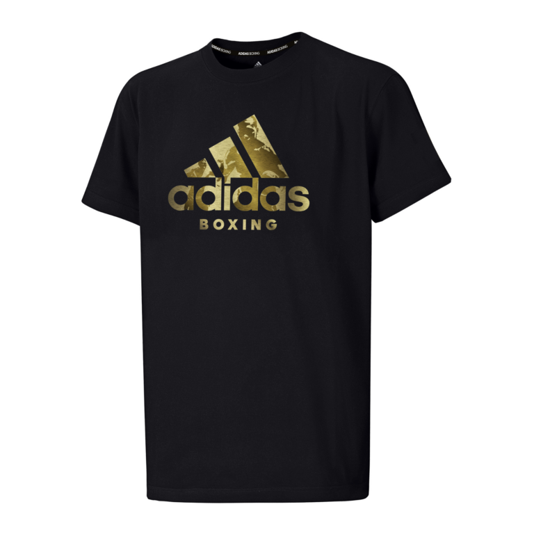 Adidas Badge of Sport T Boxing – Black Gold – Rhino Fight Gear